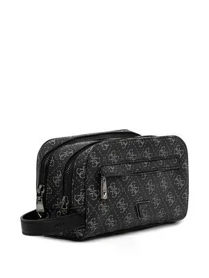 Guess Milano Monogram Wash Bag - Black
