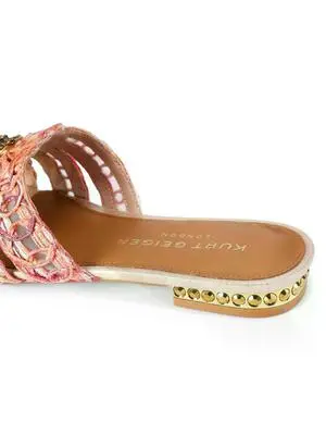 Kurt Geiger Embellished Woven Loafers