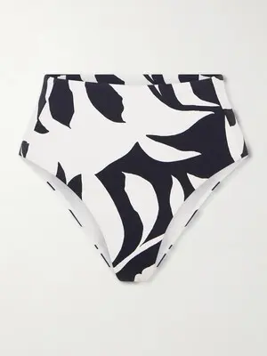 Max Mara High Waisted Printed Bikini Briefs - White