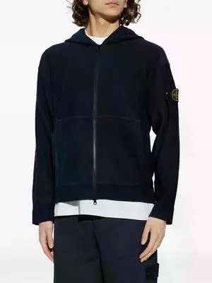 Stone Island Logo-patch Hoodie - Blue