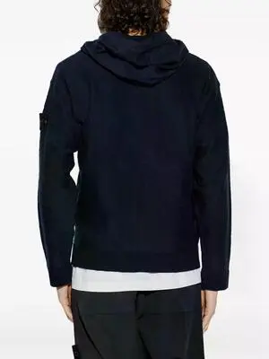 Stone Island Logo-patch Hoodie - Blue