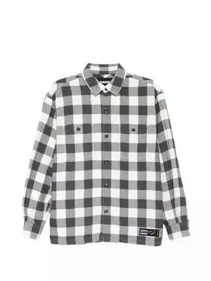 NEIGHBORHOOD Garment Dyed Check Shirt - White