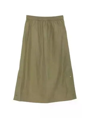 Barbour Elasticated-waistband A-line Skirt - Green