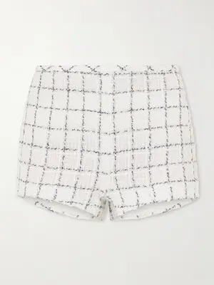 LIBEROWE Madeline Cotton-blend Tweed Straight-leg Shorts - White