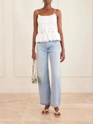 Magda Butrym Crocheted Cotton Corset Top