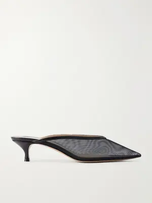 Le Monde Beryl 40 Mesh And Leather Pumps
