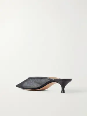 Le Monde Beryl 40 Mesh And Leather Pumps