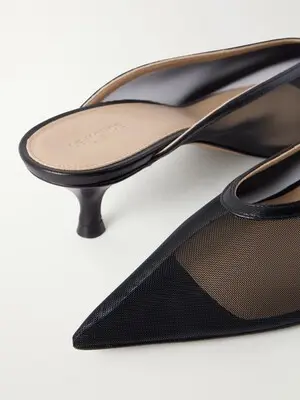 Le Monde Beryl 40 Mesh And Leather Pumps