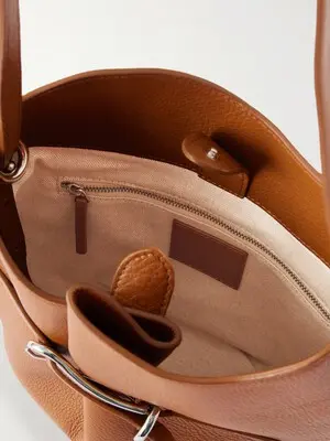 LIFFNER Belted Leather Bucket Bag