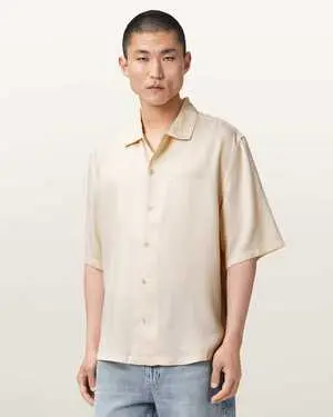 ALLSAINTS Circe Oversized Short Sleeve Shirt - White