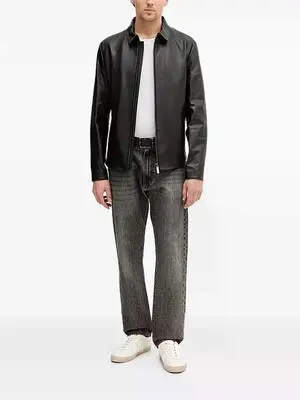 Guess Leather Zip-up Jacket