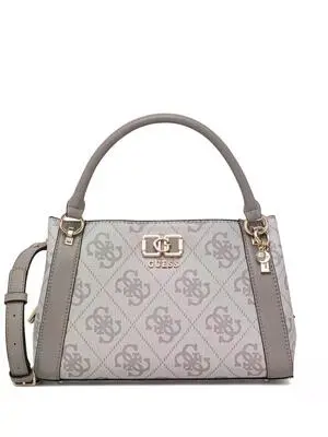 Guess Monogram Pattern Top-handle Bag
