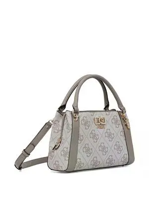 Guess Monogram Pattern Top-handle Bag
