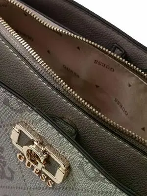 Guess Monogram Pattern Top-handle Bag