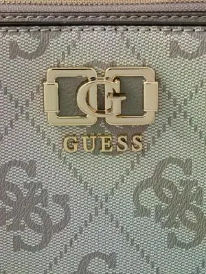 Guess Monogram Pattern Top-handle Bag