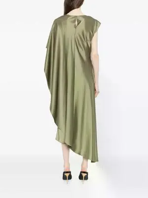 Amsale Draped Midi Dress