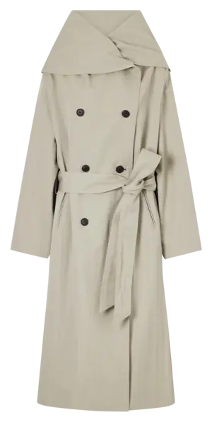 KALLMEYER KALLMEYER Dorothy Double-Breasted Belted Cotton-Blend Trench Coat