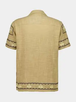 BAZISZT Taupe Mexican Shirt - Beige