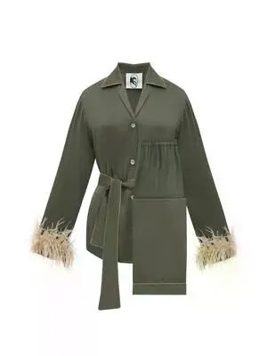 Sleeper Feather Trimmed Sleepwear For Women