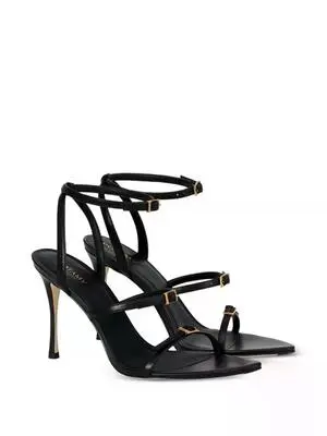 POTAMY Buckle Strap Sandals - Black