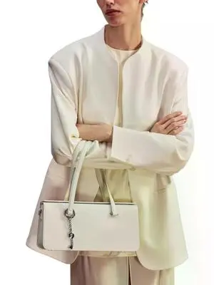 POTAMY Leather Shoulder Bag With Charm