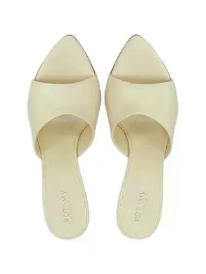 POTAMY Pointed Leather Mules