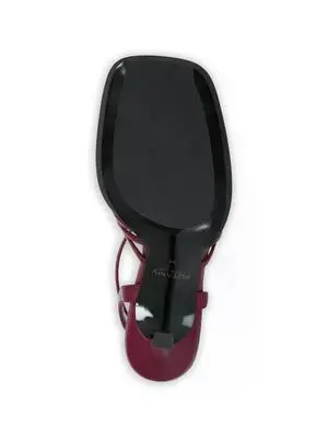 POTAMY Leather Caged T-strap Pumps