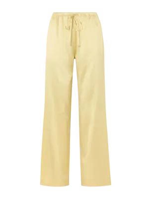 Eterne Silk-blend Satin Wide-leg Pants - Yellow