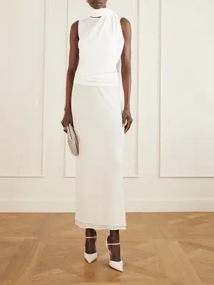GIANVITO ROSSI Sofia D'orsay 95 Leather Pumps - Neutrals