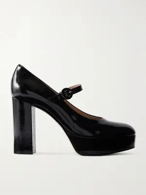 GIANVITO ROSSI 70 Patent-leather Mary Jane Pumps - Black