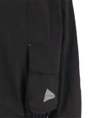 AND WANDER Logo-print Zip-up Hooded Jacket