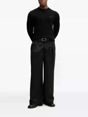 Guess Logo-detail Long-sleeve Sweater - Black