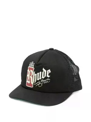 Rhude Logo Graphic Trucker Cap - Black