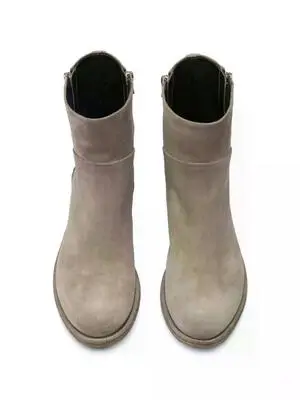 Officine Creative Lison Zip Suede Boots - Neutrals