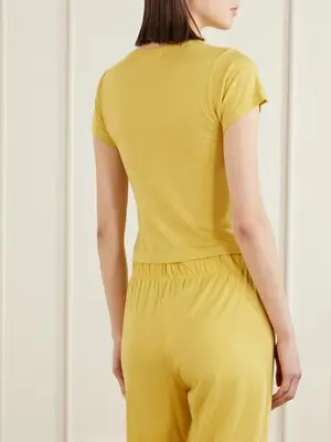 Eterne Cotton And Modal-blend T-shirt - Yellow