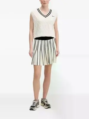 Guess Striped V-neck Vest - Neutrals