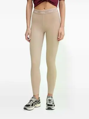 Guess Alba Logo-waistband Leggings - Neutrals