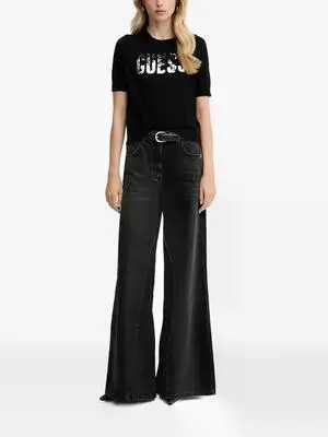 Guess Sequin Short-sleeve T-shirt - Black