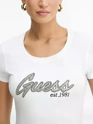 Guess Embellished Short-sleeve T-shirt - White