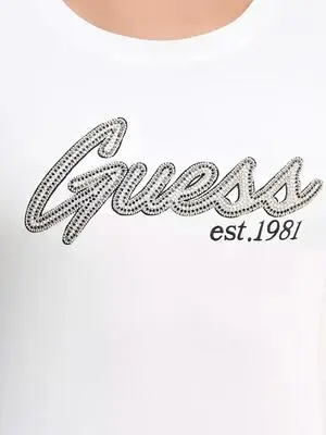 Guess Embellished Short-sleeve T-shirt - White