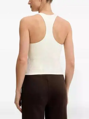 Guess Ribbed Racerback Tank Top - White