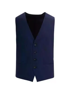 BOSS Three-piece Slim-fit Suit In Virgin Wool - Blue