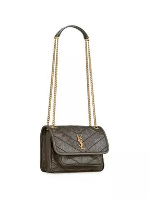 Saint Laurent Mini Niki Leather Shoulder Bag - Green
