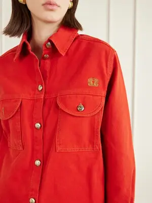 BLAZÉ MILANO Berber Embroidered Denim Shirt