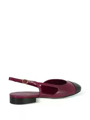 POTAMY Cap-toe Strap Ballet Flats - Red
