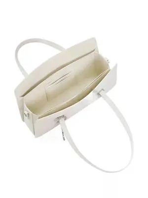 POTAMY Leather Shoulder Bag With Charm - Neutrals