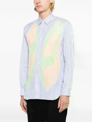 Comme Des Garçons Striped Patchwork Shirt