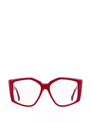 Max Mara Geometric Butterfly Eyeglasses - Red