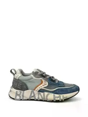 Voile Blanche Criss-cross Sneakers For Men