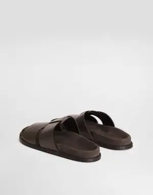 Dolce & Gabbana Calfskin Sandals - Brown